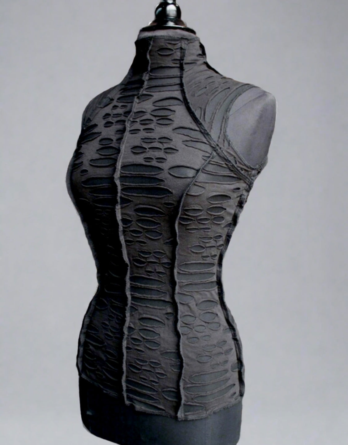 WASTELAND TOP - Black Decayed Fabric – Shrine of Hollywood