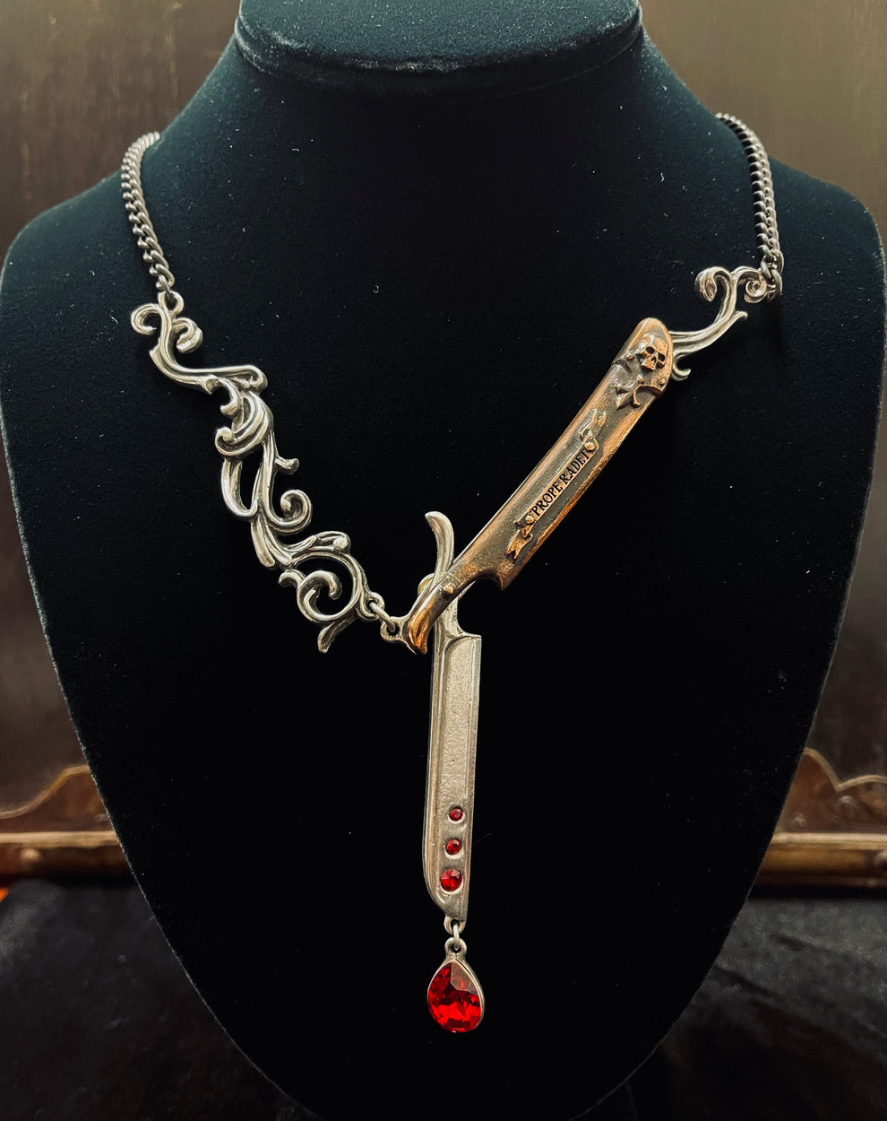 STRAIGHT RAZOR NECKLACE – Shrine of Hollywood