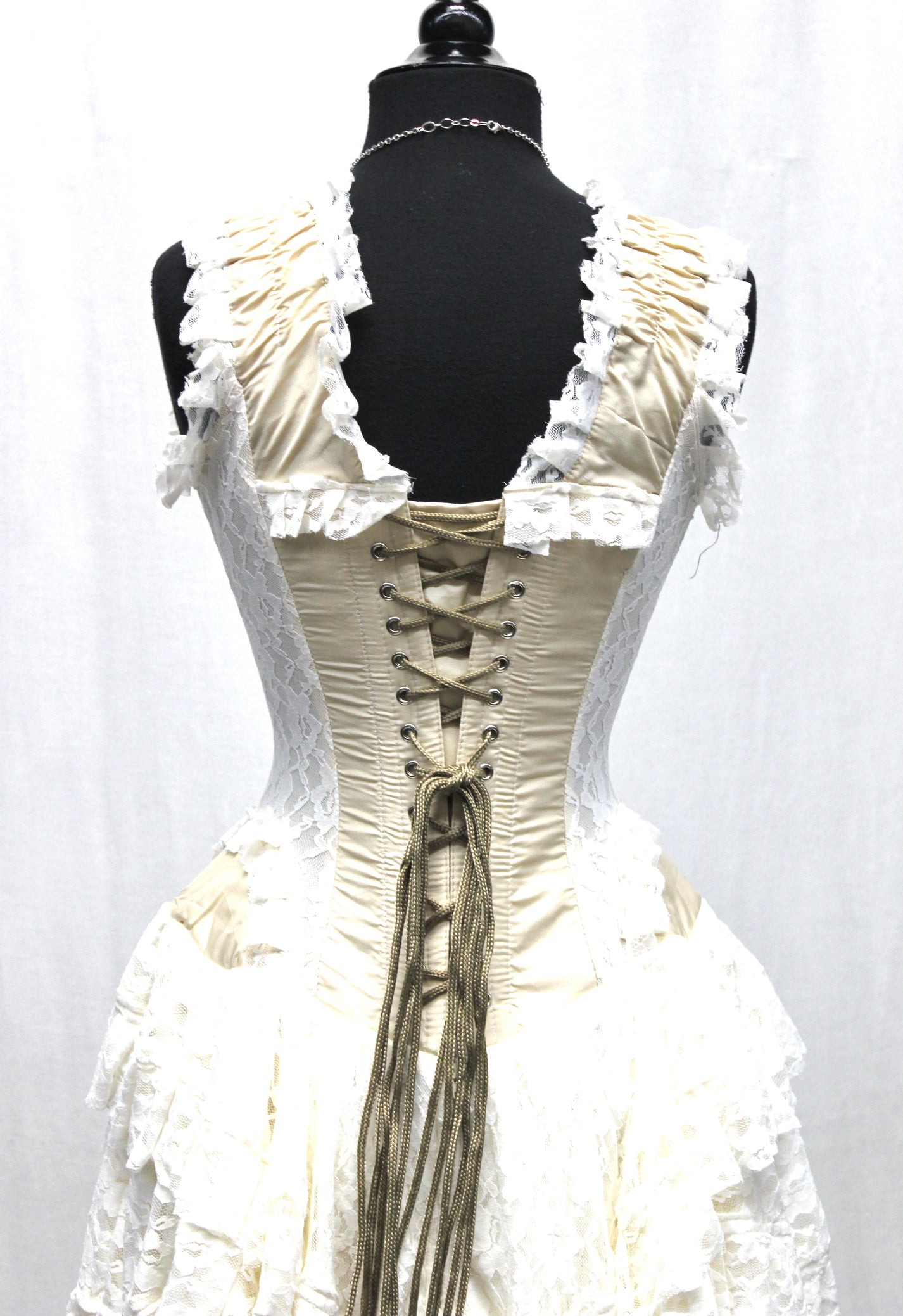 PARIS CABARET DRESS - IVORY TAFFETA – Shrine of Hollywood