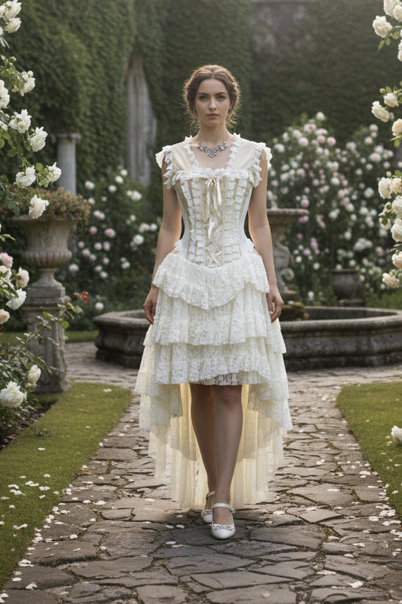 PARIS CABARET DRESS - IVORY TAFFETA – Shrine of Hollywood