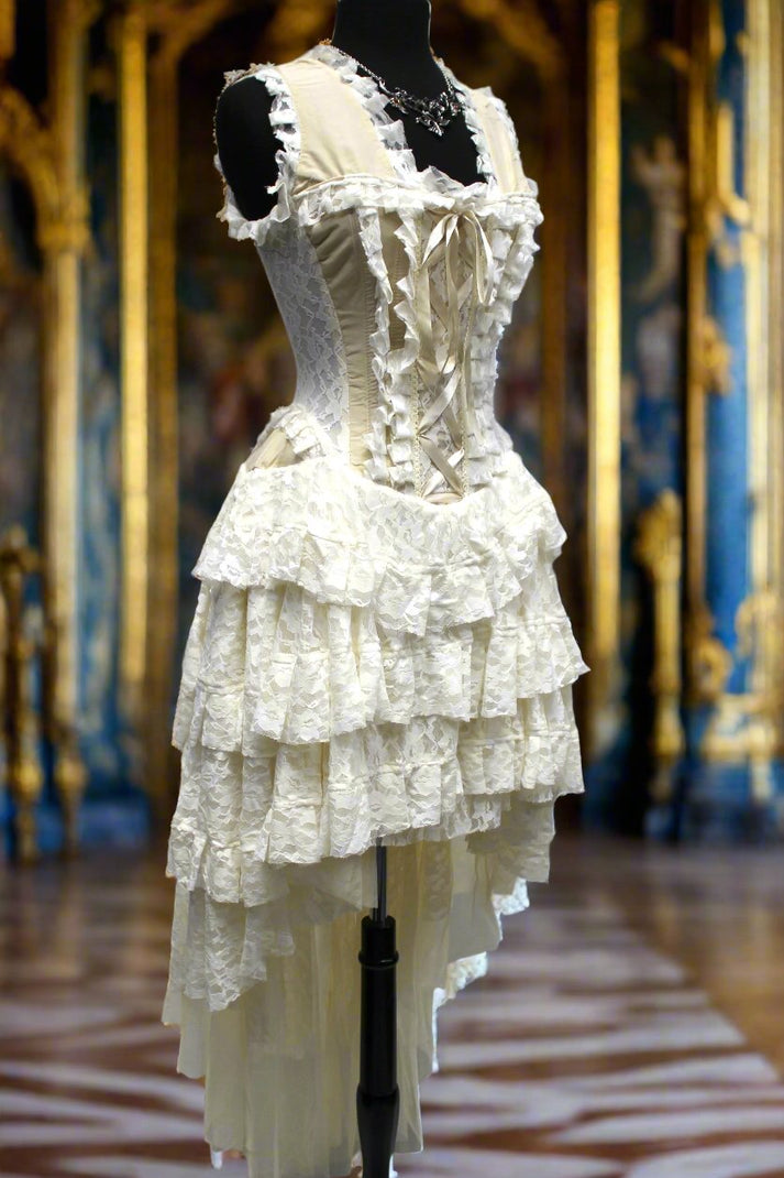 PARIS CABARET DRESS - IVORY TAFFETA – Shrine of Hollywood