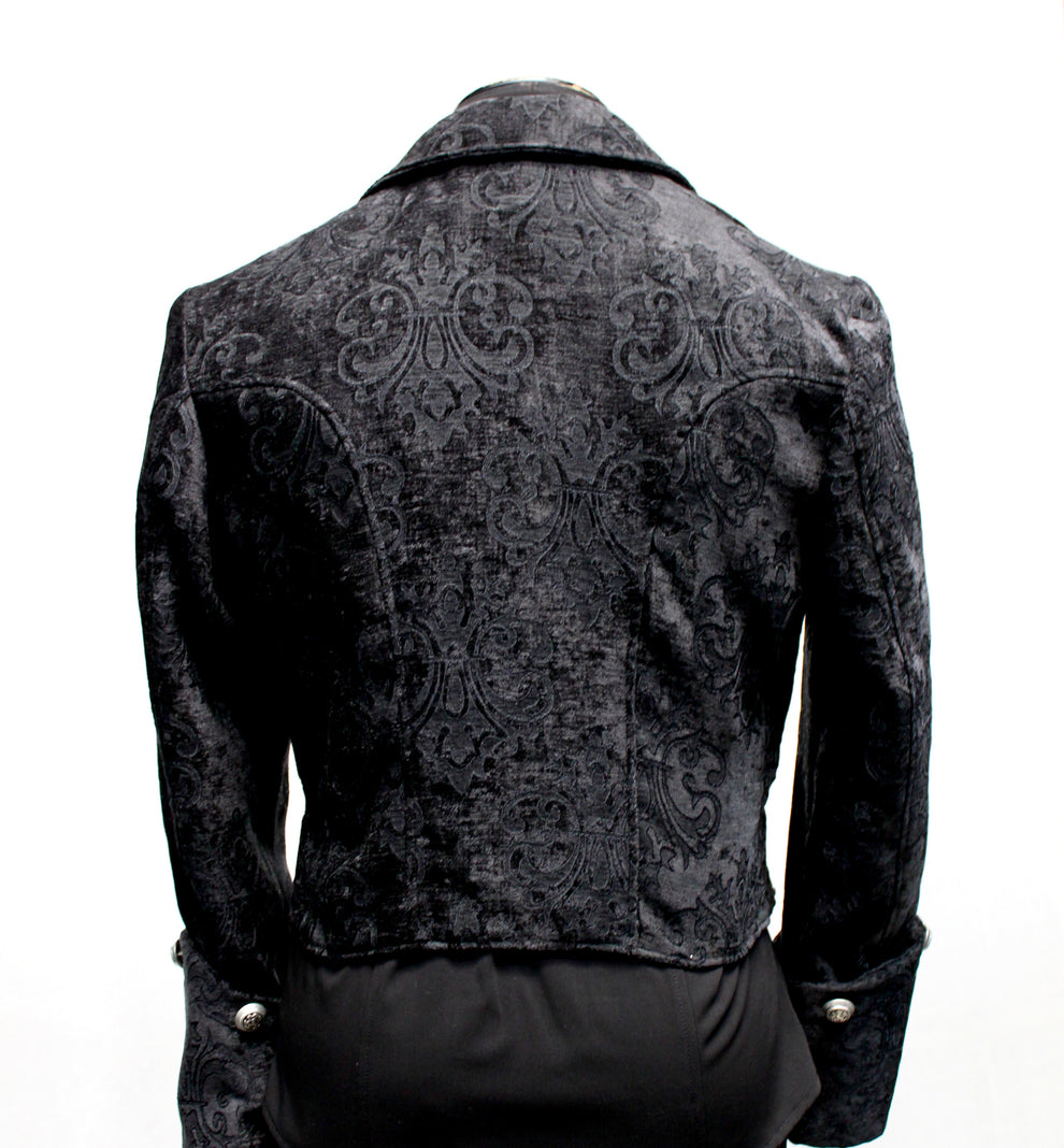 IMPERIAL JACKET - BLACK VELVET BROCADE – Shrine of Hollywood