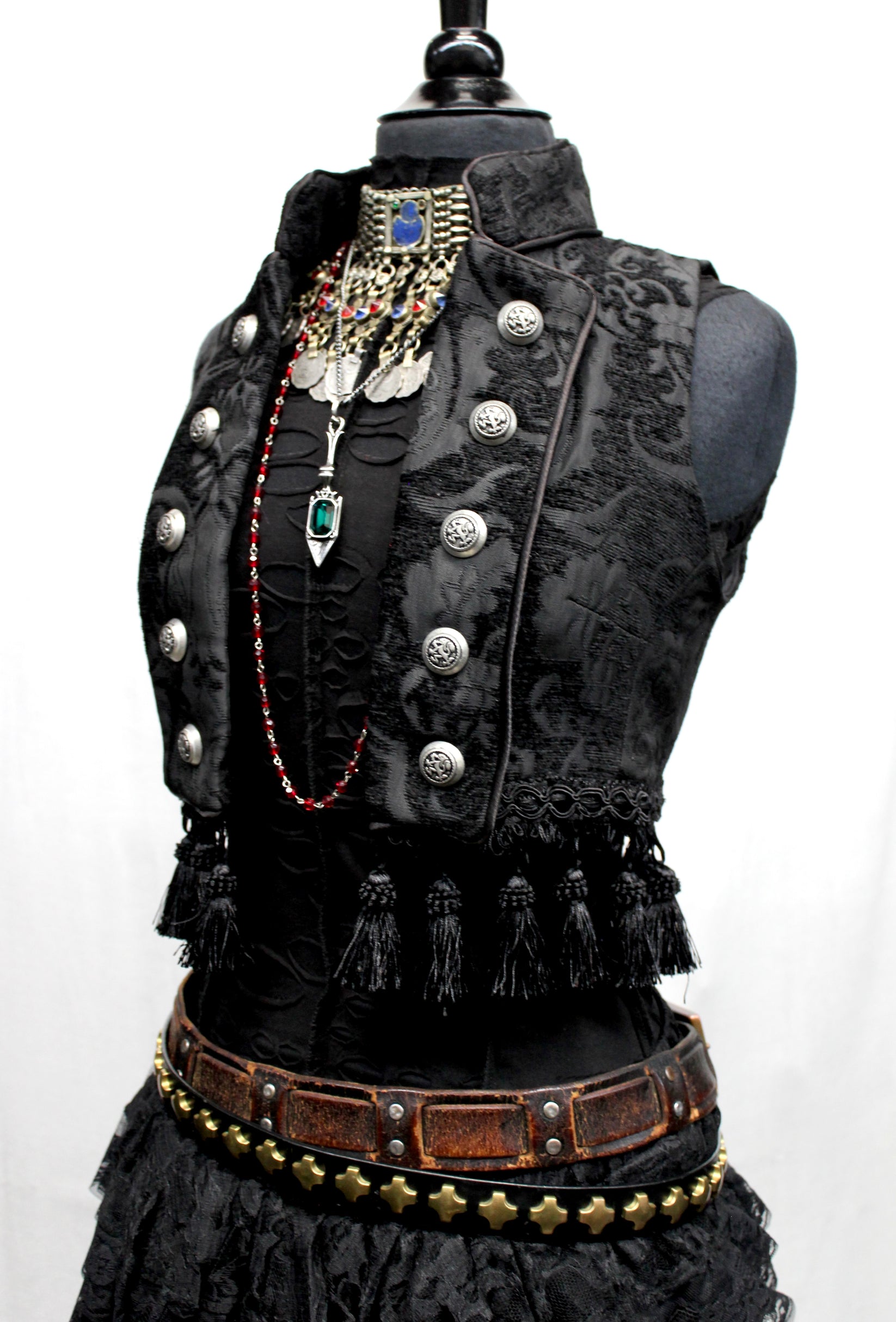 TOREADOR VEST - BLACK TAPESTRY – Shrine of Hollywood