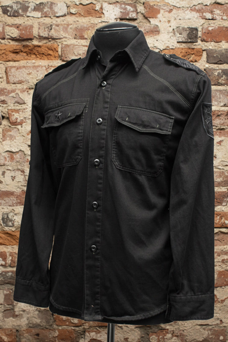 GUERRILLA ARMY SHIRT - BLACK ON BLACK – Shrine of Hollywood