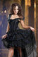 PARIS CABARET DRESS - BLACK TAFFETA – Shrine of Hollywood