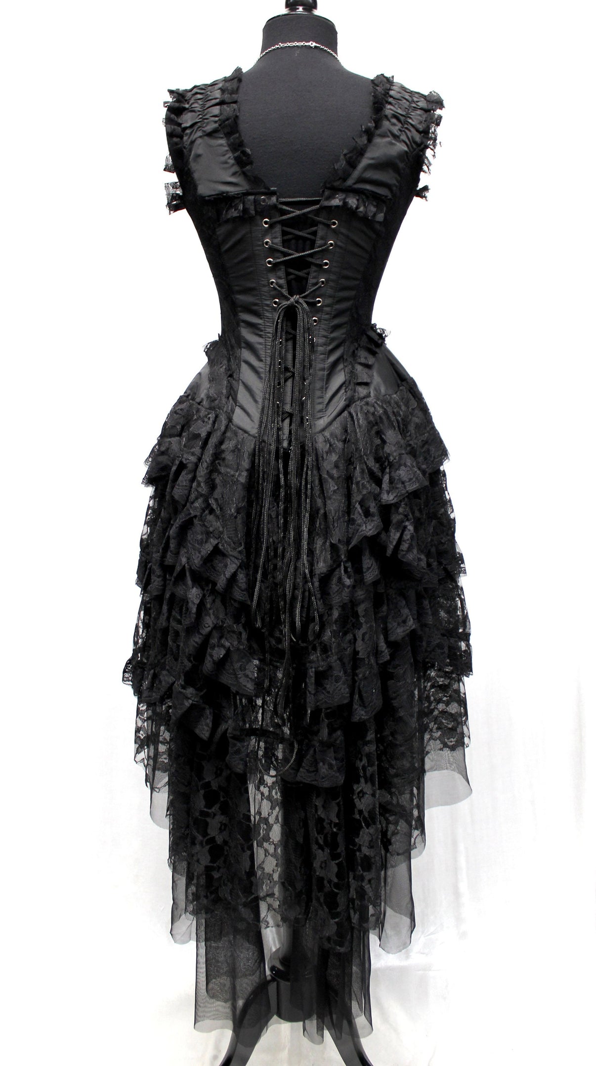 PARIS CABARET DRESS - BLACK TAFFETA – Shrine of Hollywood