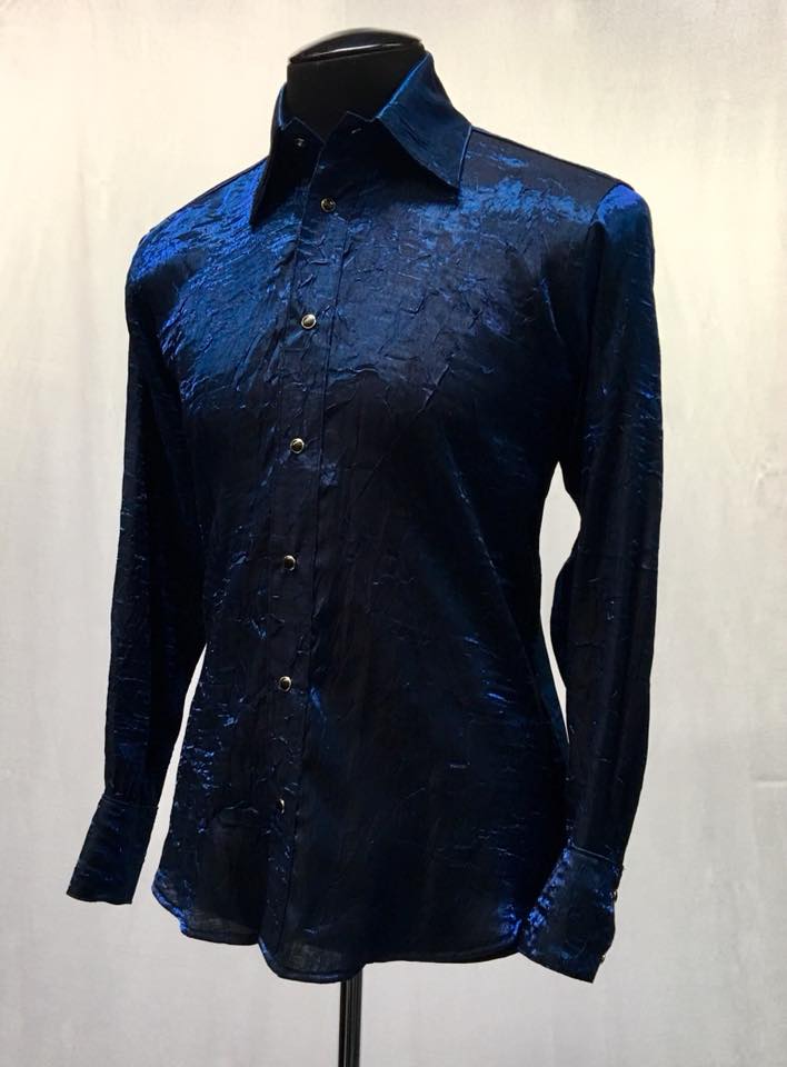 SHIMMER SHIRT - BLUE – Shrine of Hollywood