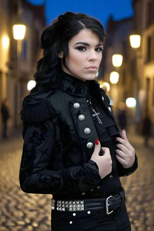 TOREADOR JACKET - BLACK TAPESTRY – Shrine of Hollywood